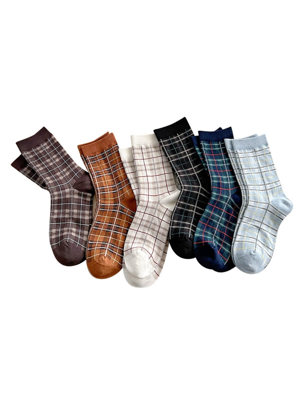 Rufia - Mid-Calf Capsule Socks with Plaid Patterns – Funkyrel ...